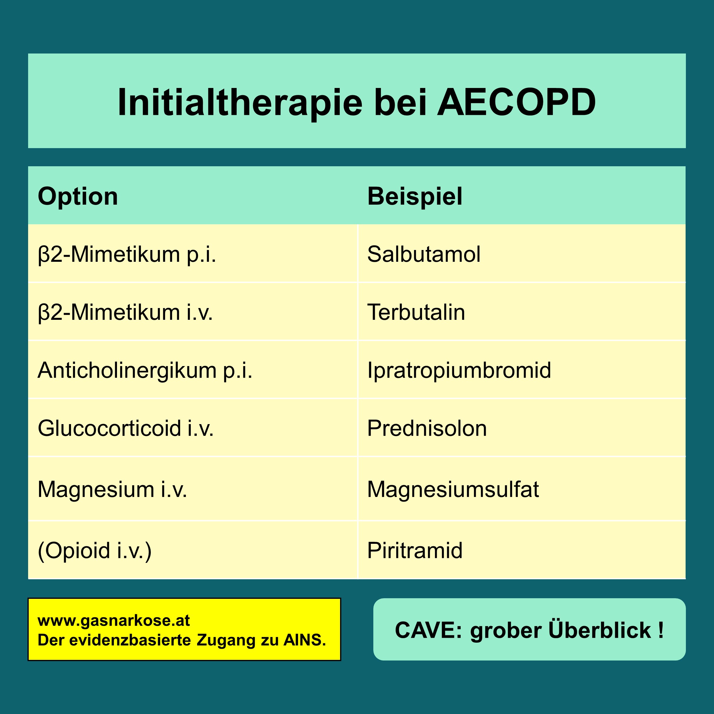GasnarkoseDer evidenzbasierte Zugang zu AINS.aeCOPD